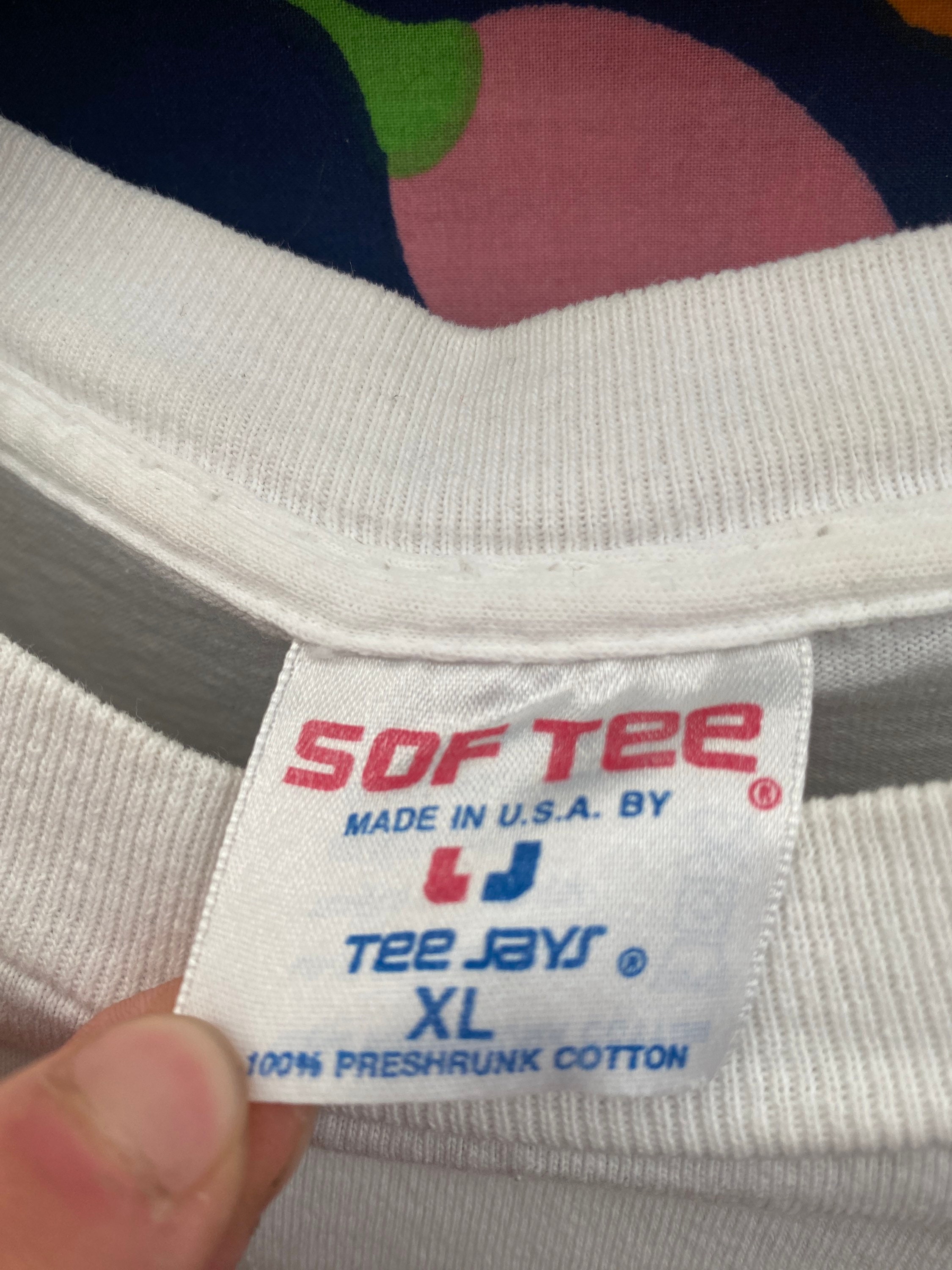 Vintage 80s Single Stitch T-shirt With Neon Colors Vacation Shirt - Etsy