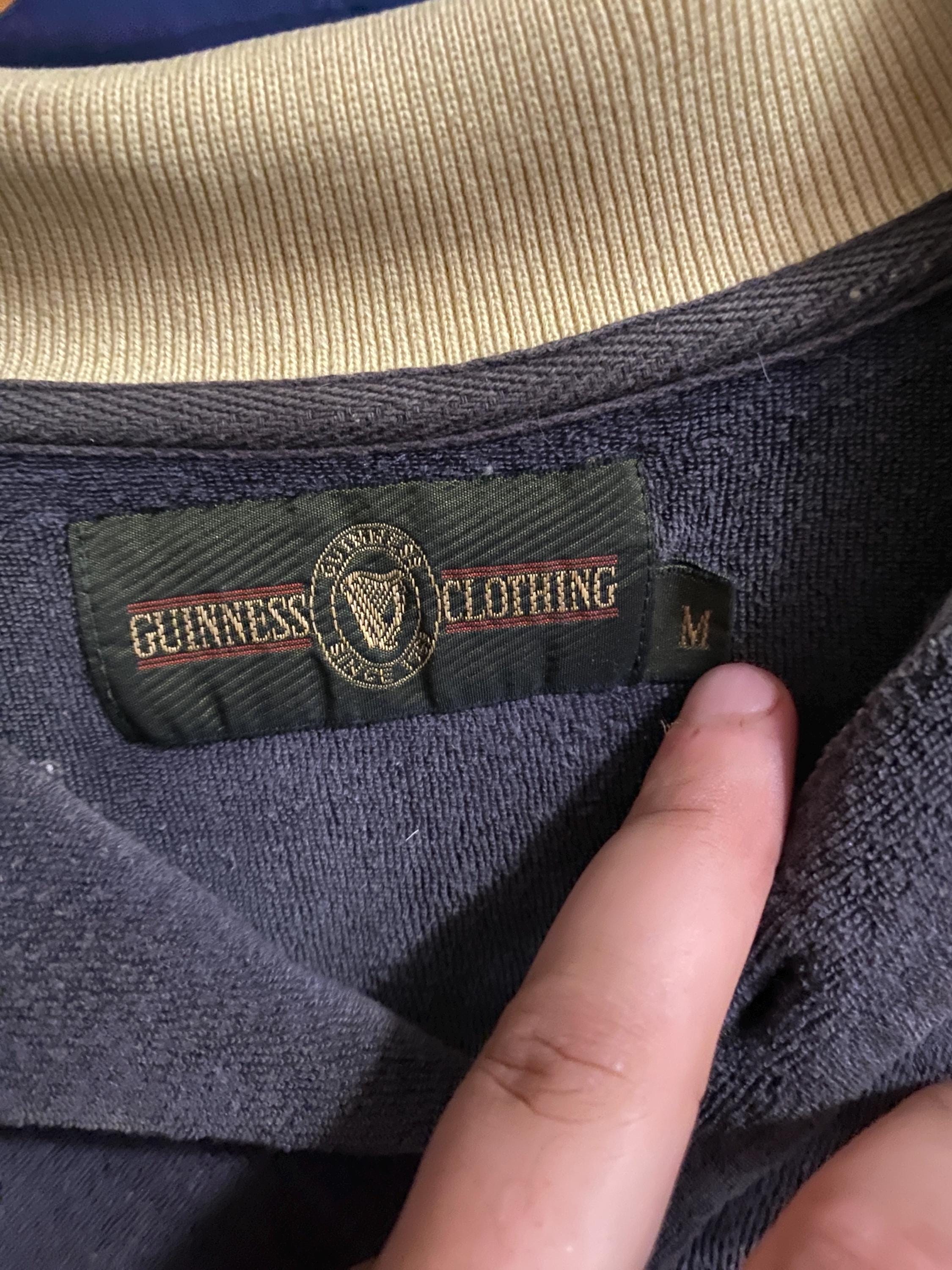 Vintage Flared Color 1980s Polo Shirt Terry Cloth Shirt Guinness Beer ...