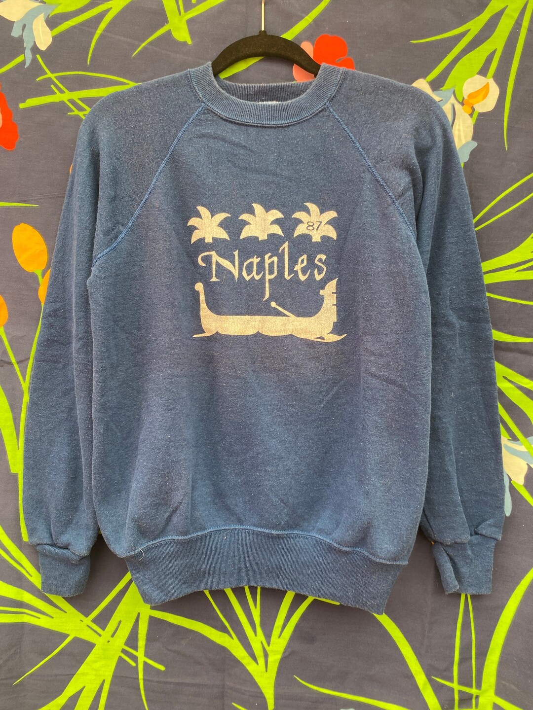 Vintage Crewneck Sweater From Naples Italy Sweatshirt From 80s 90s - Etsy