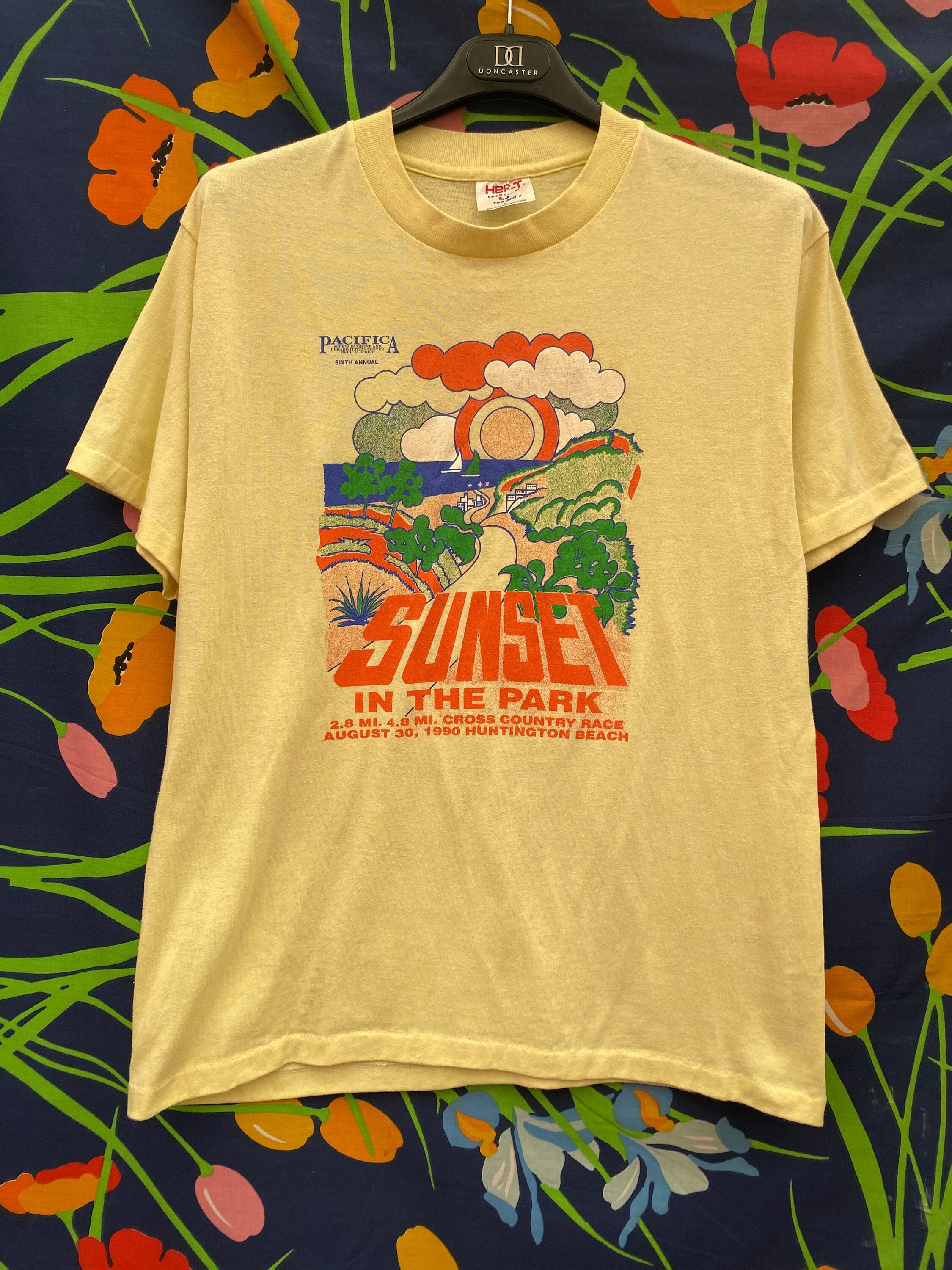 Vintage Single Stitch T-shirt W Sunset Graphic Beach Scene - Etsy
