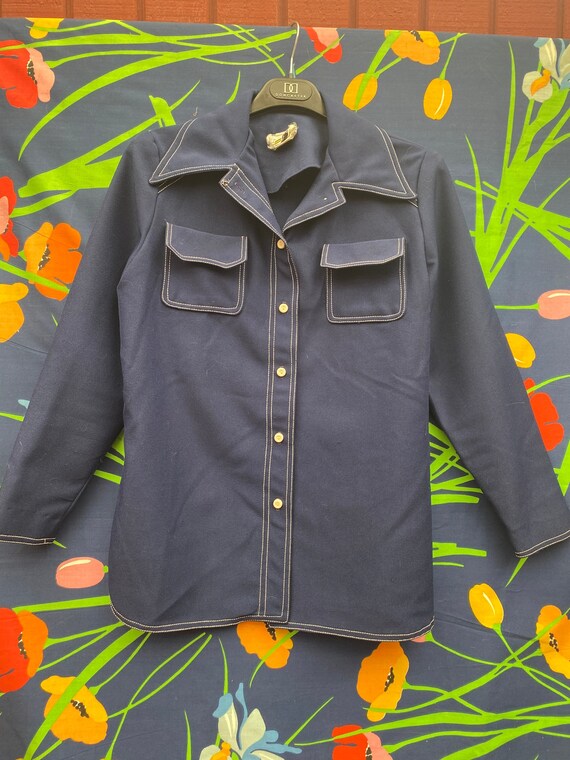 vintage flared color button - Gem