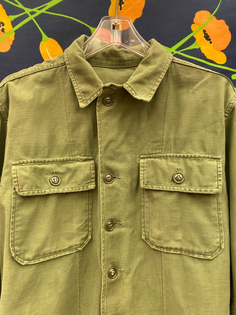 Vintage WW2 Military Button up Jacket, Army Jacket, Vietnam Jacket ...