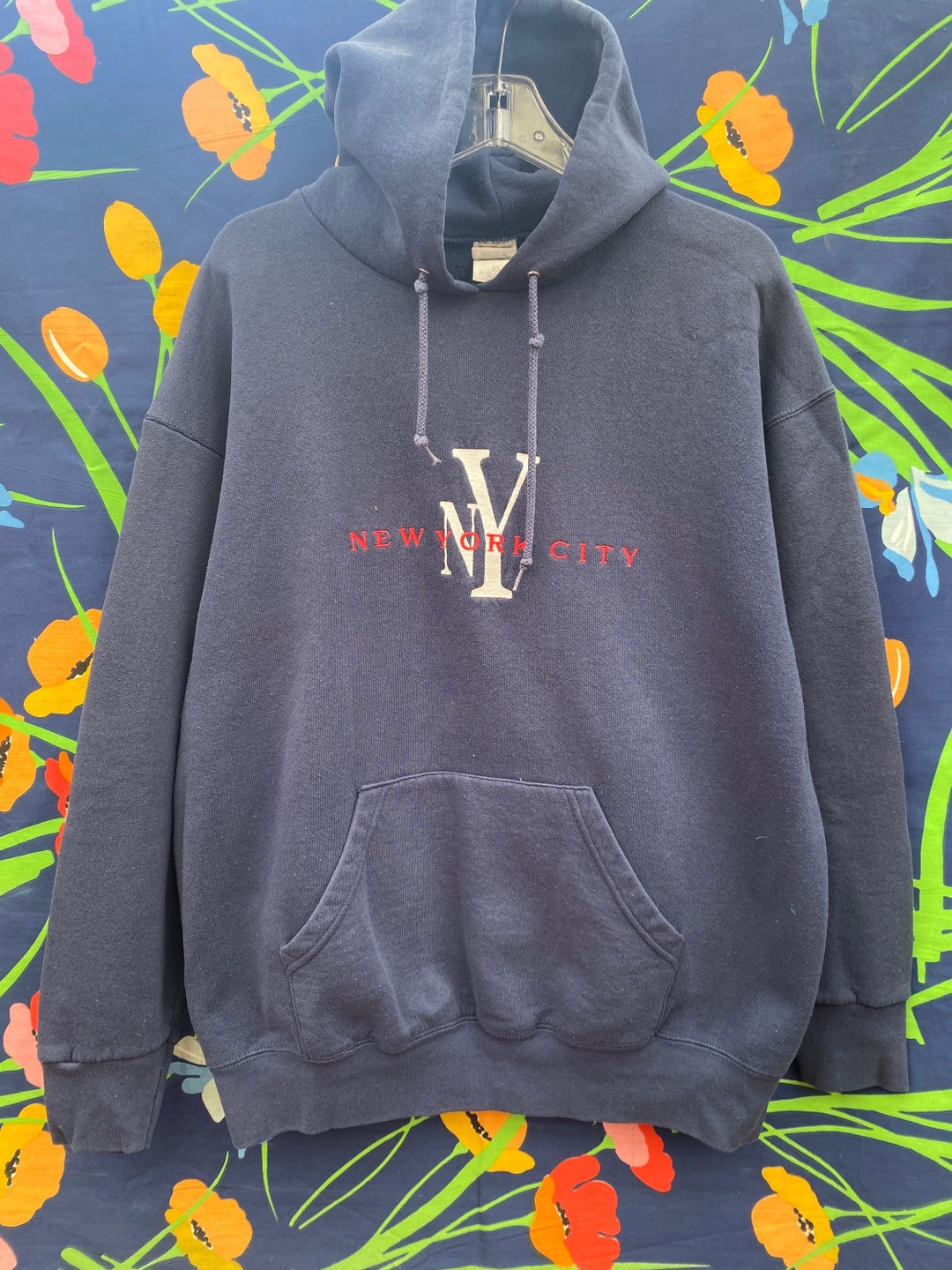 Vintage 80s 90s New York City Hoodie Sweatshirt With Embroidery Travel Vintage 80s 90s New York City Hoodie Sweatshirt With Embroidery Travel