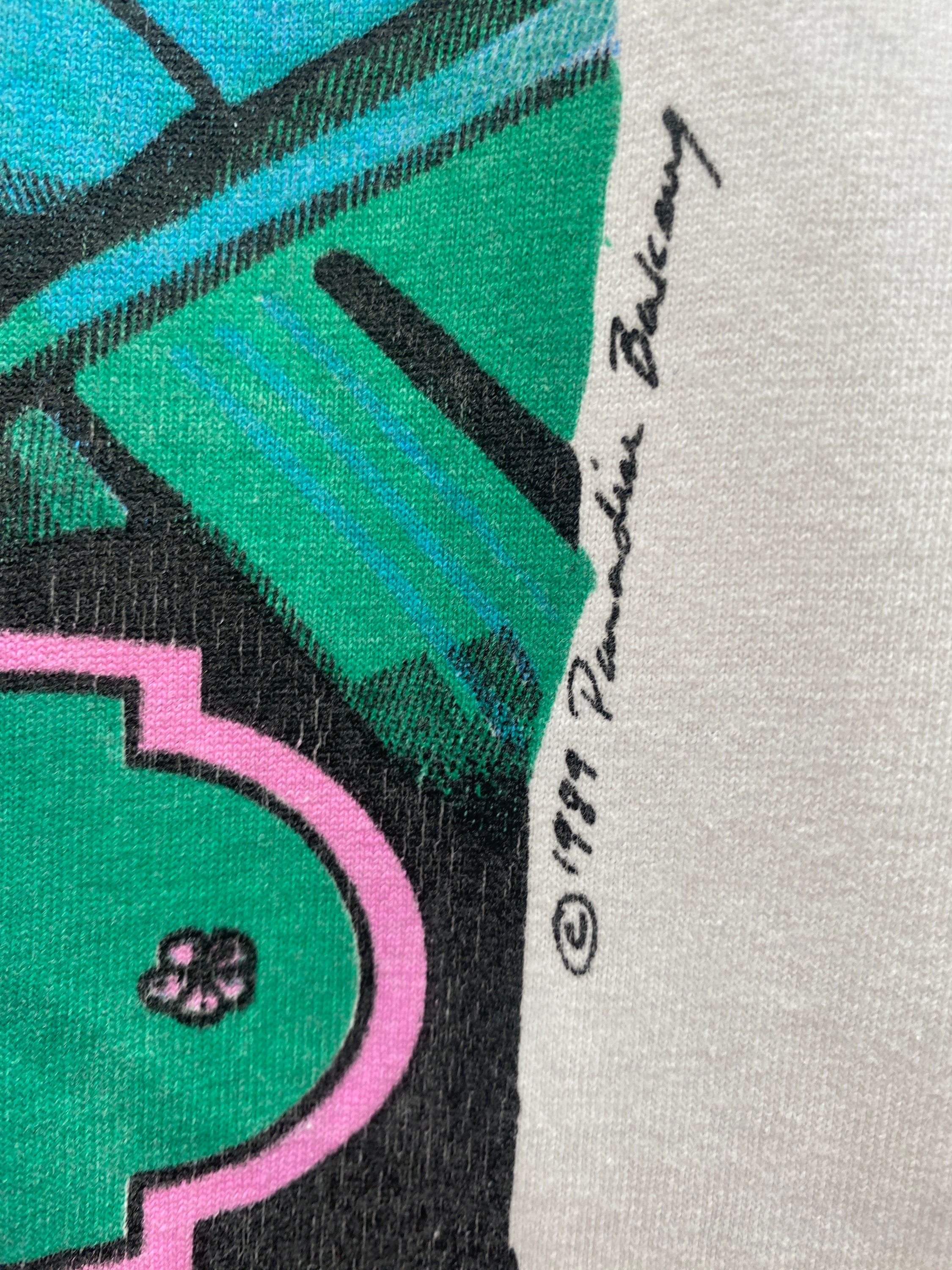 Vintage 80s Single Stitch T-shirt With Neon Colors Vacation Shirt - Etsy