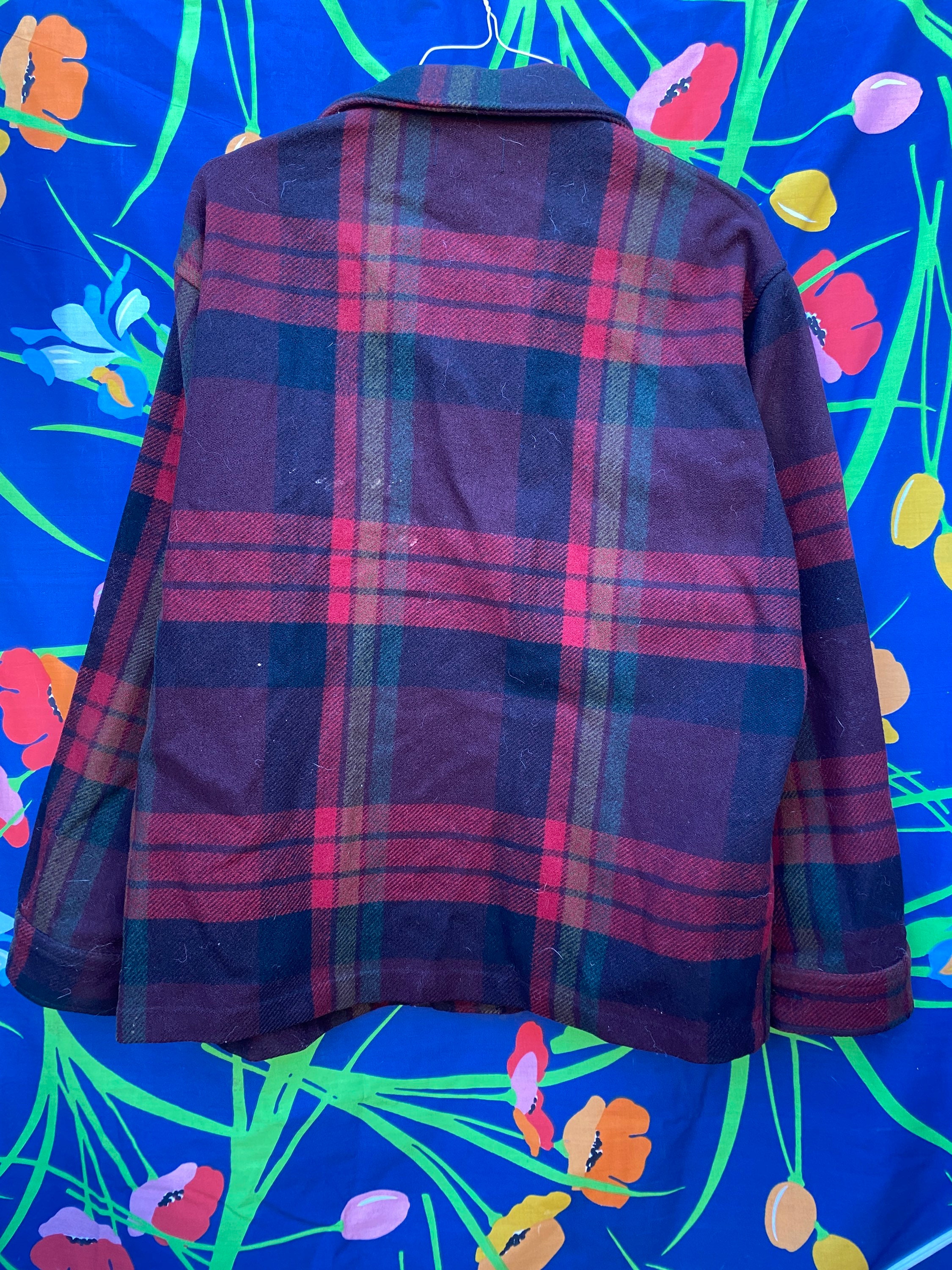 Vintage Full Pendleton Coat Jacket Buffalo Plaid Print 50s - Etsy