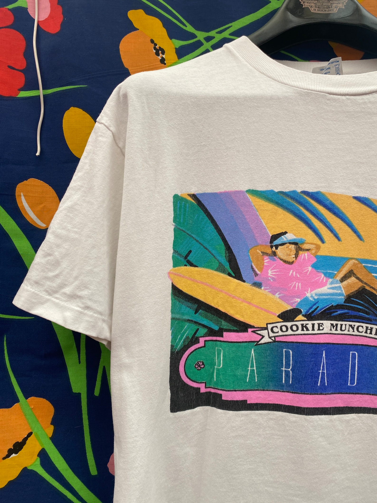 Vintage 80s Single Stitch T-shirt With Neon Colors Vacation Shirt - Etsy