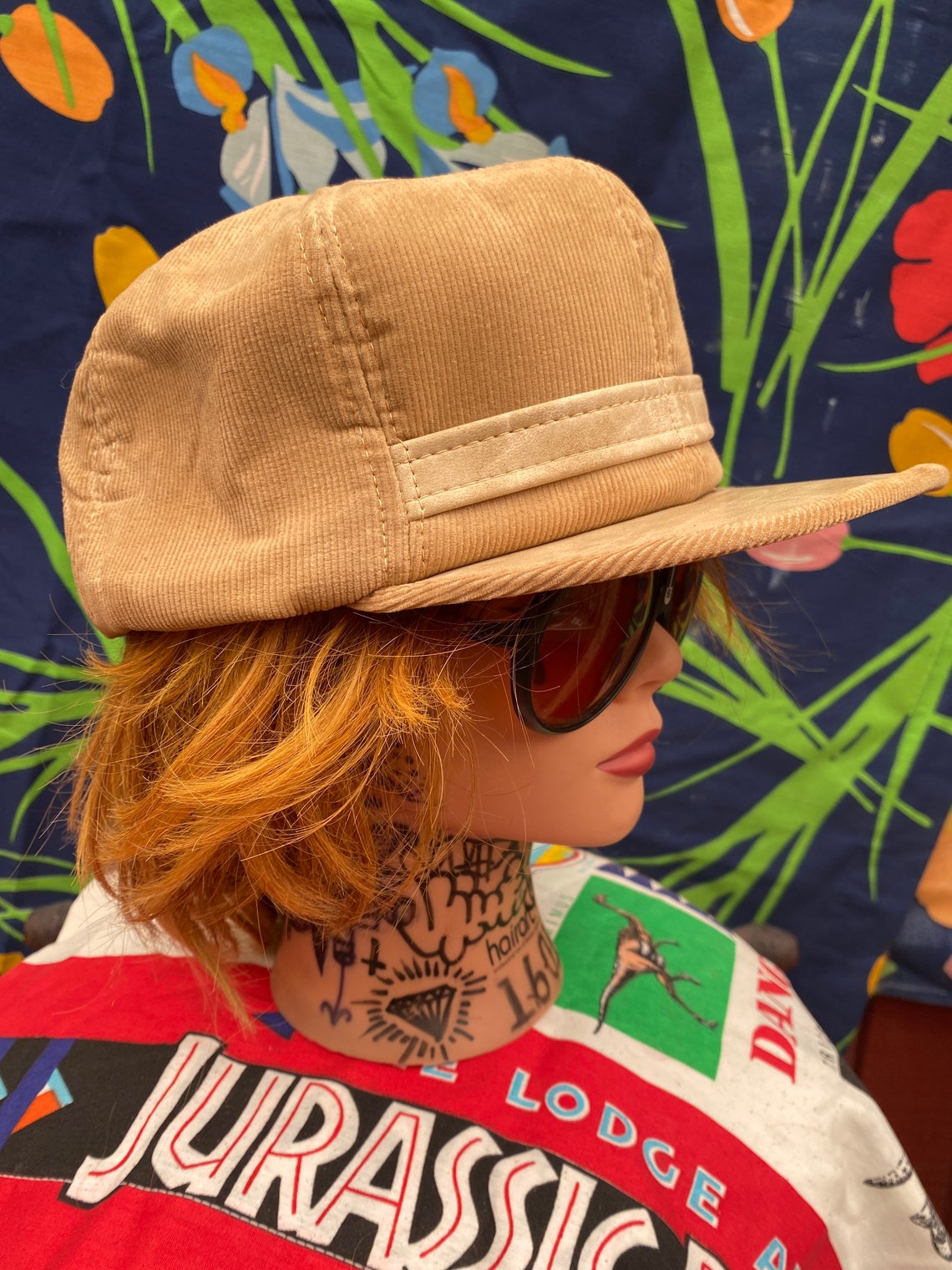 80s 90s Trucker Hat With Corduroy Hat/ Suede Hat/ Leather Hat - Etsy