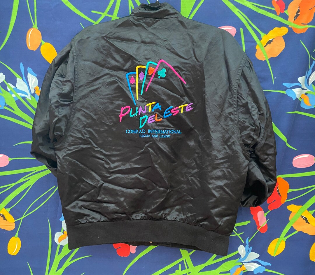 Vintage Silk Satin Poker Jacket From Punta Del Este Uruguay South ...