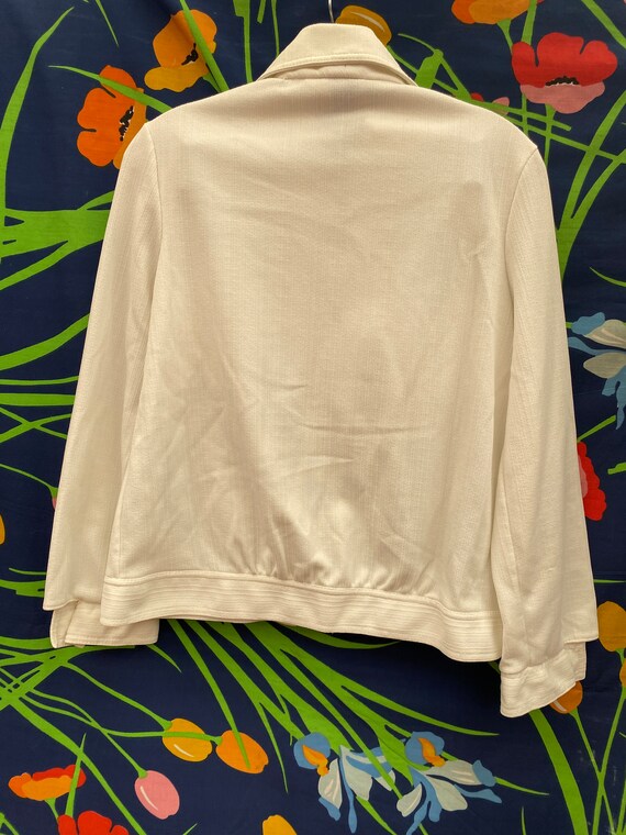 vintage 70s circle zipper wing tip jacket - Gem