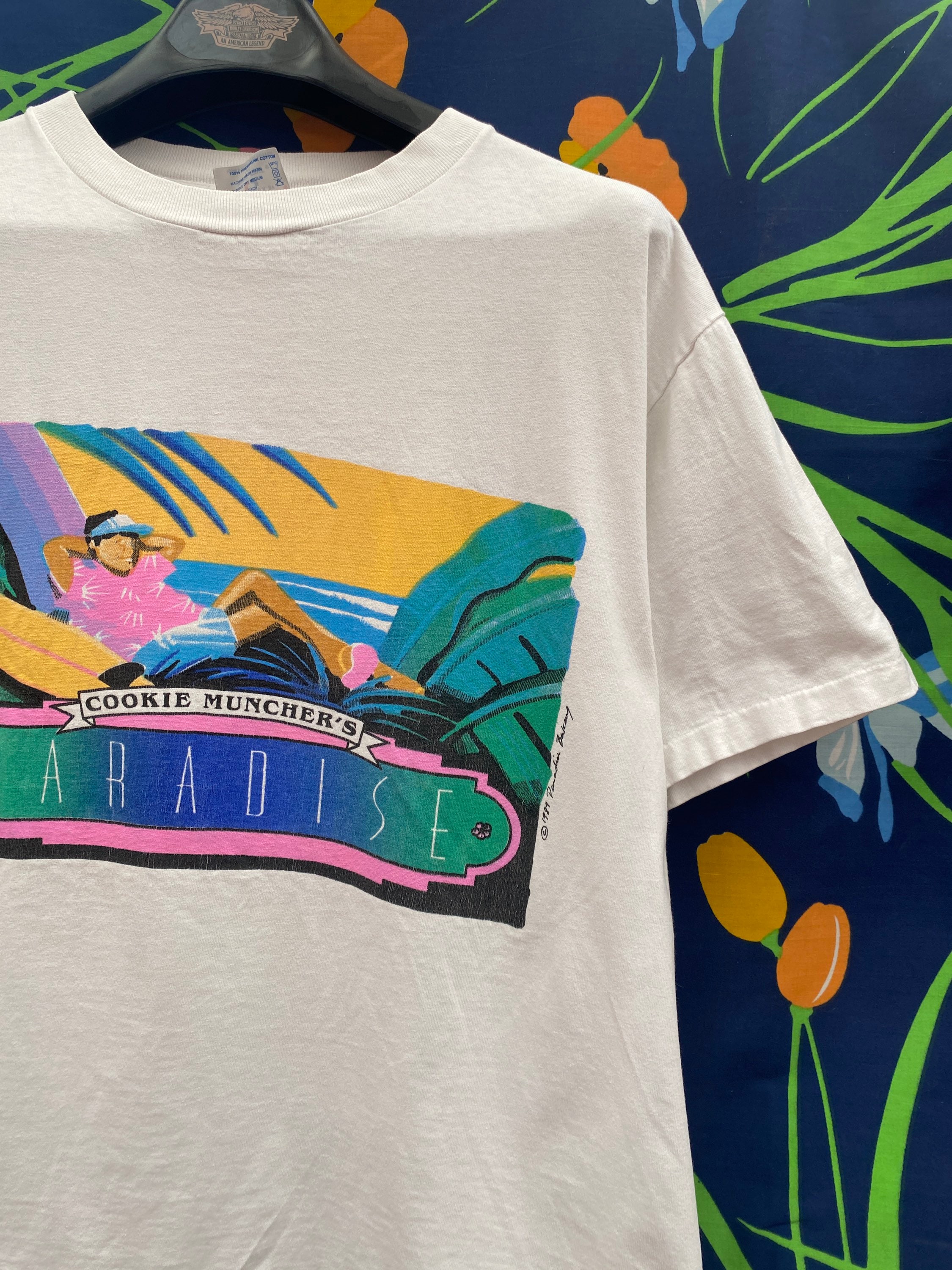 Vintage 80s Single Stitch T-shirt With Neon Colors Vacation Shirt - Etsy