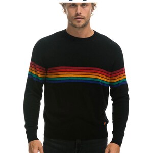 Vintage Rainbow Wool Sweater From the 70s - Etsy