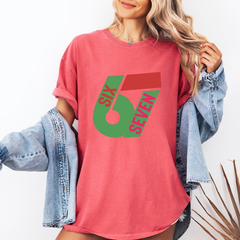 Six Seven Modern Split Heat Press Transfer DTF | Minimal Number ...