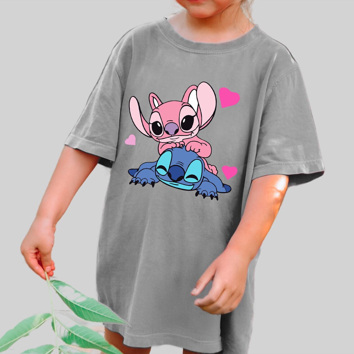 Angel and Stitch Love DTF Transfer | Ready to Press Cute Disney Couple ...
