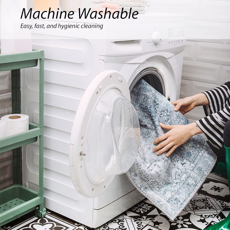Rugover Machine Washable Area Rug, Pet-friendly and Non-slip Indoor ...