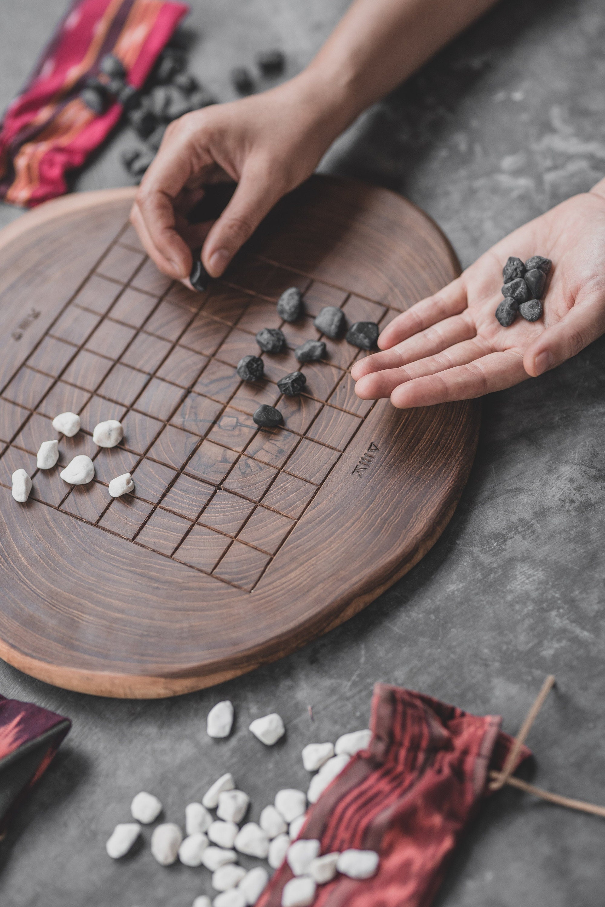 GO Game / Teak Wood Hand Carved Game / Bali - Etsy