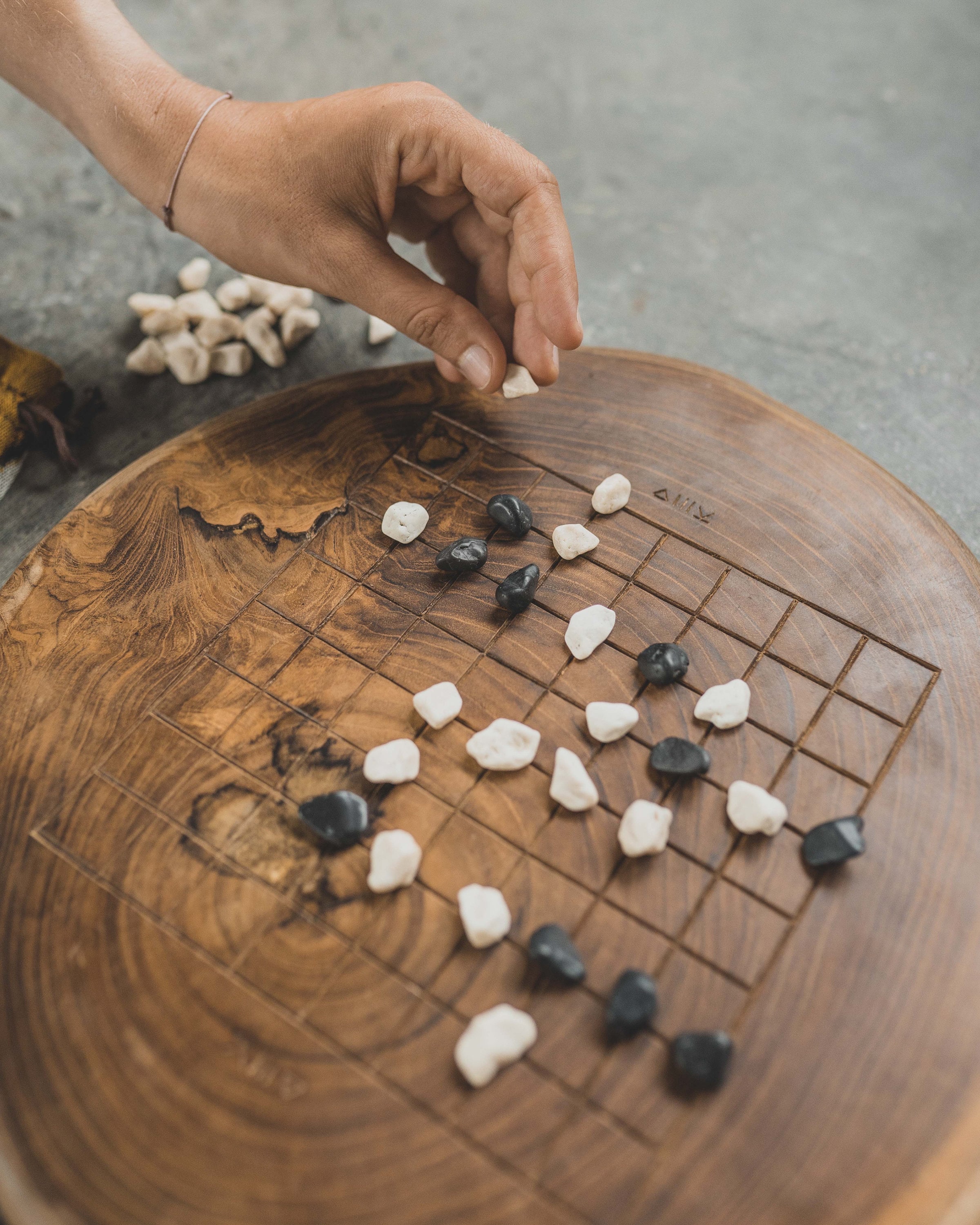 GO Game / Teak Wood Hand Carved Game / Bali - Etsy
