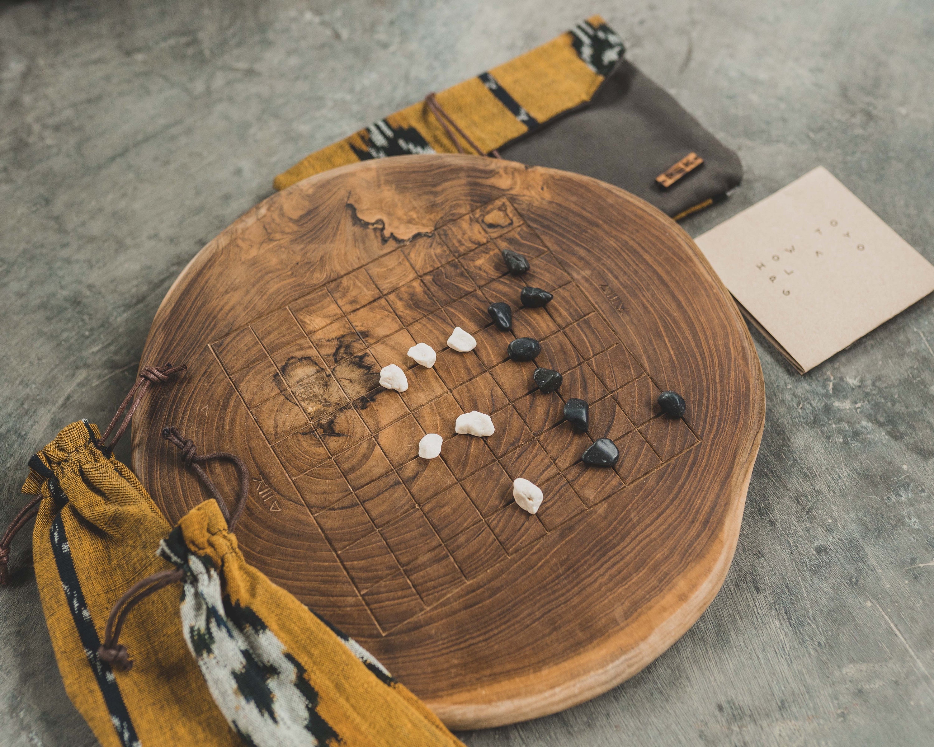 GO Game / Teak Wood Hand Carved Game / Bali - Etsy