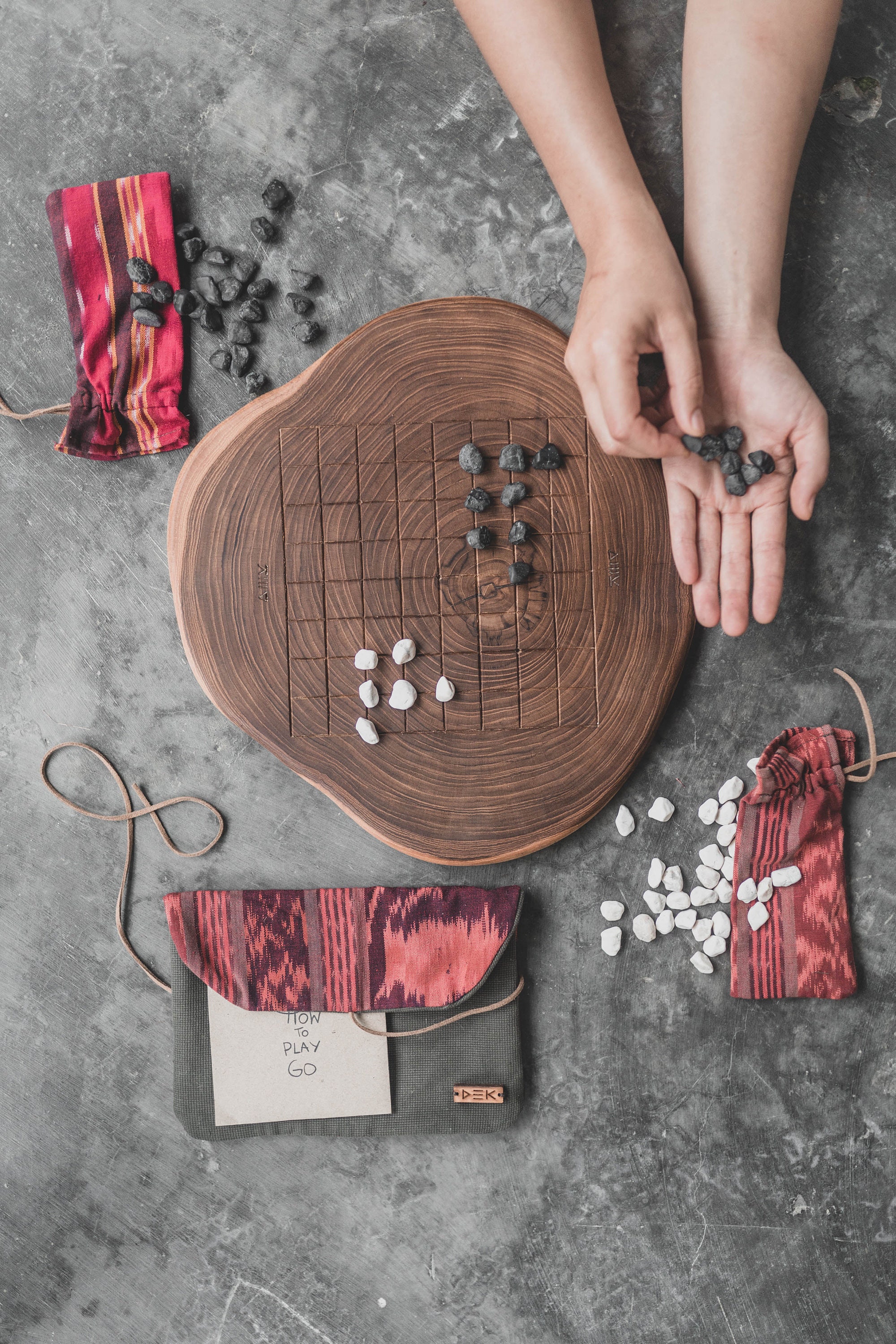 GO Game / Teak Wood Hand Carved Game / Bali - Etsy