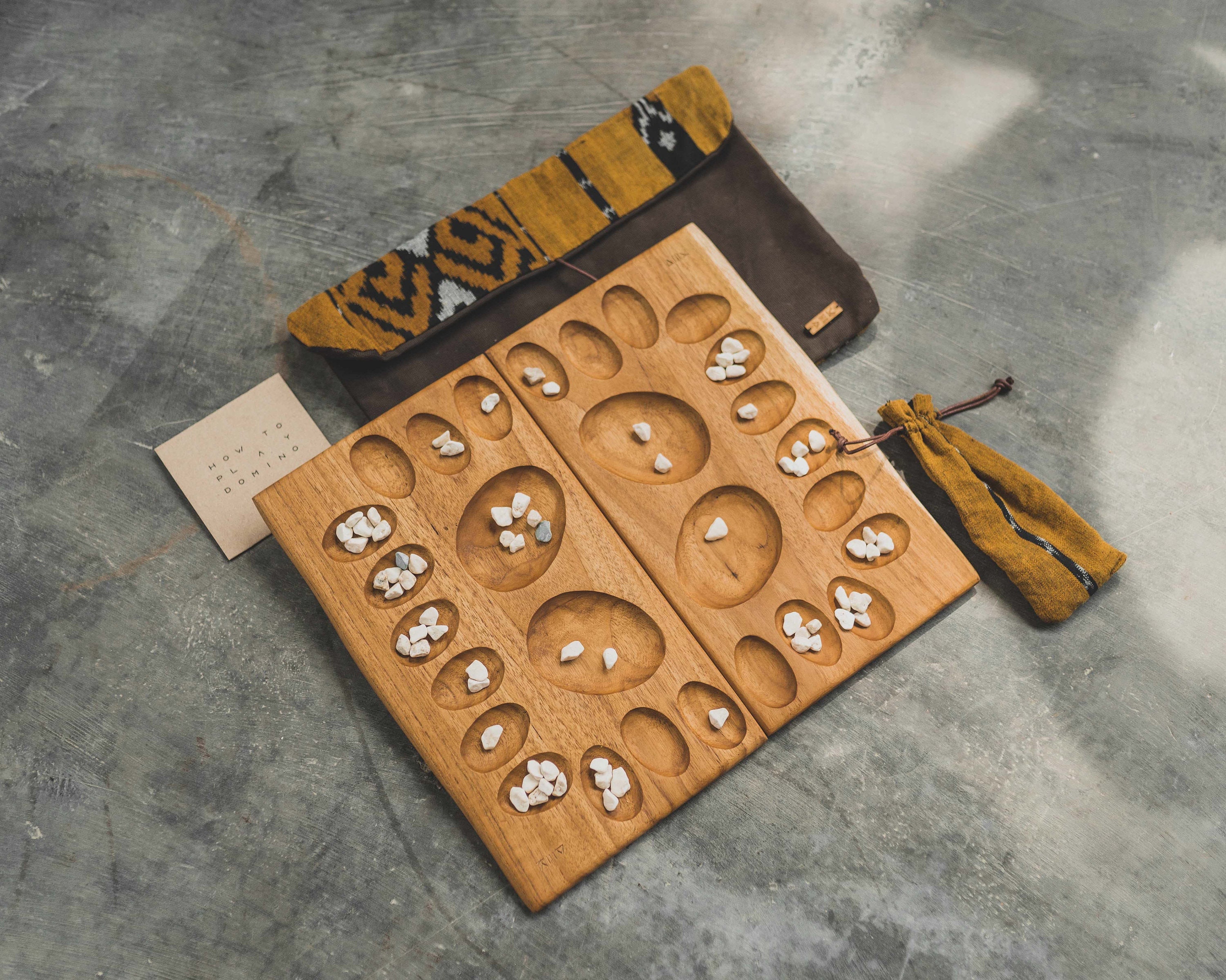 Mancala 4 Players / Teak Wood Hand Carved Game / Bali / DEK Boardgames - Etsy