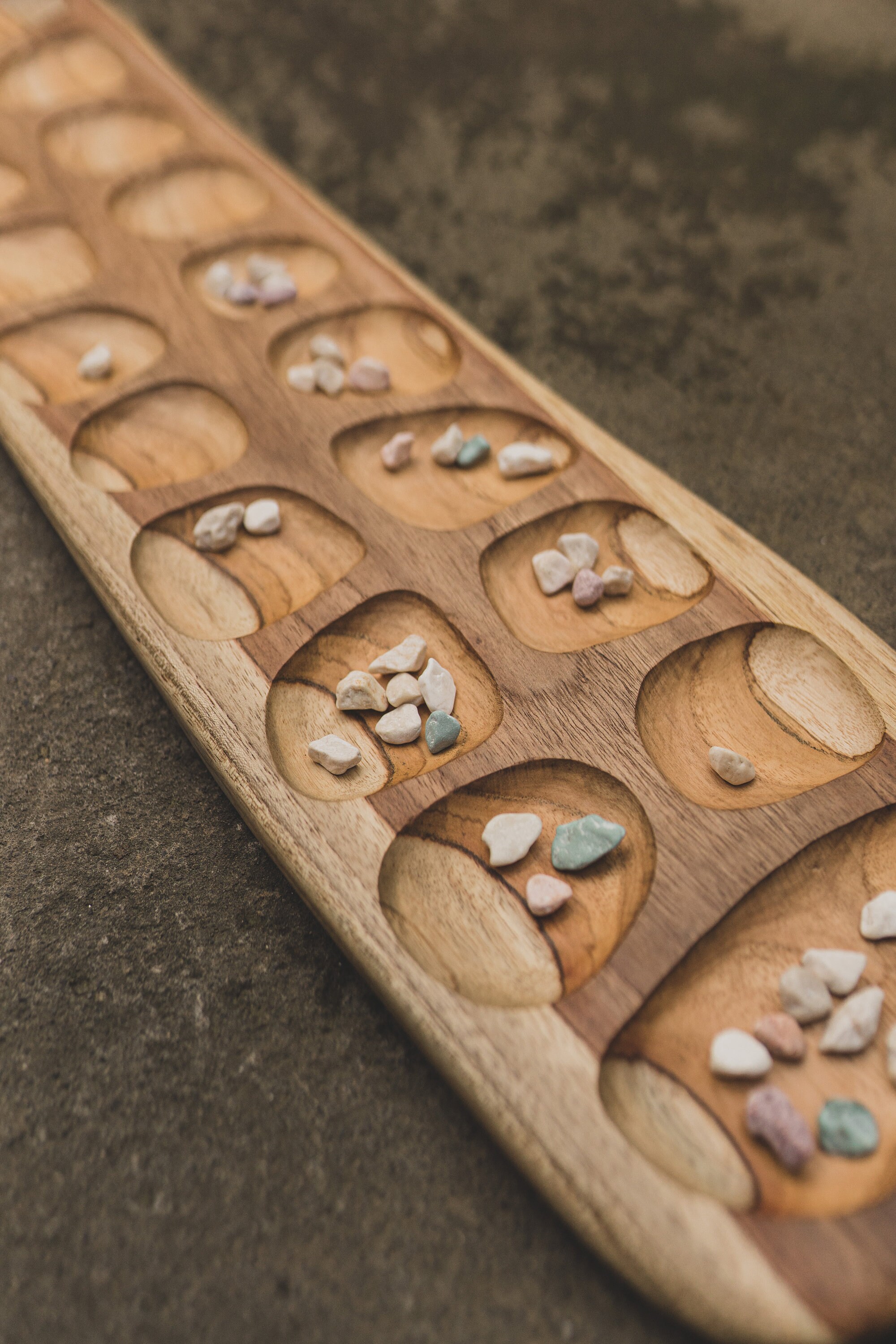 Mancala Large 80 Cm / Teak Wood Hand Carved Game / Bali / DEK ...