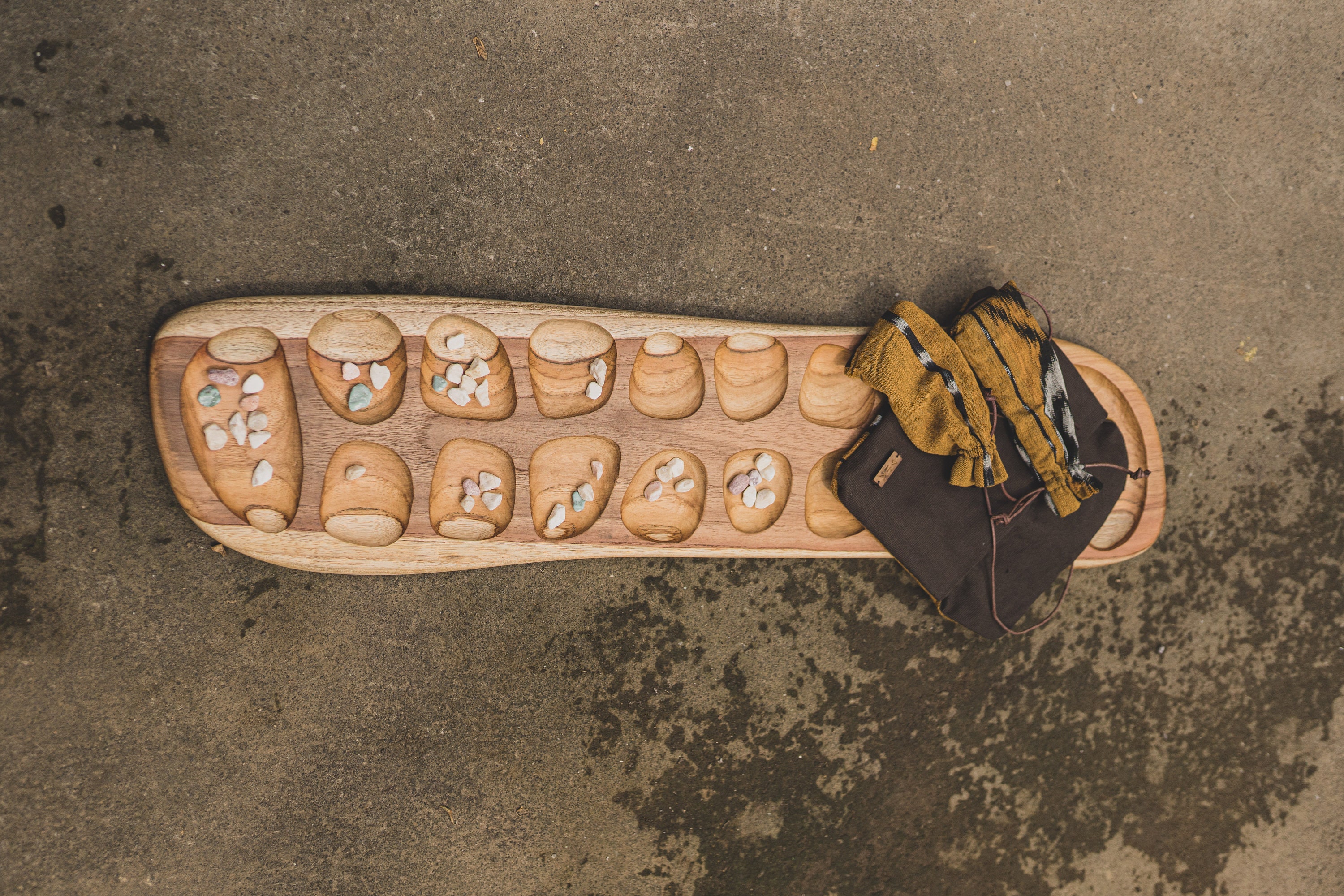 Mancala Large 80 Cm / Teak Wood Hand Carved Game / Bali / DEK ...
