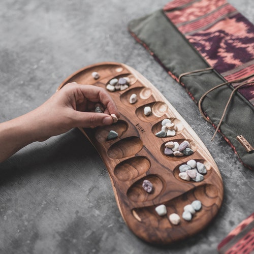 Mancala Board African Stone Game - Etsy Canada