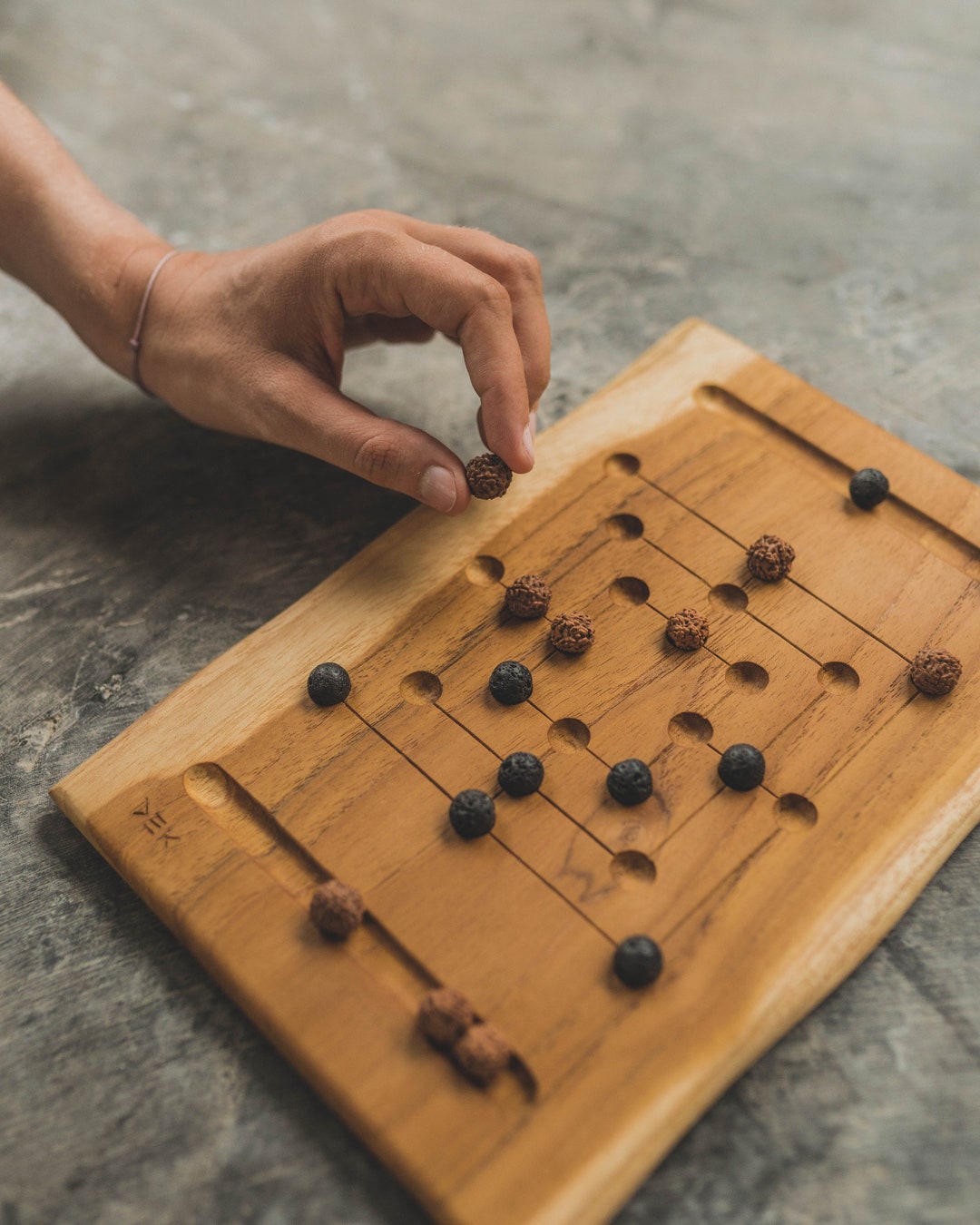 MORRIS Nine Men’s Morris / Teak Wood Hand Carved Game / Bali - Etsy