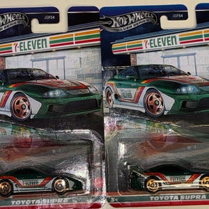 LOT OF 2 Hot Wheels Silver Series 7-eleven Toyota Supra 7-11 Exclusive ...