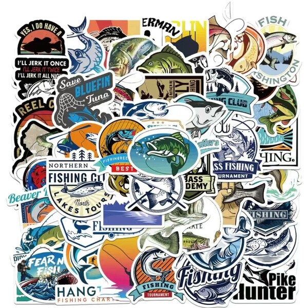 Fishing Stickers - Etsy