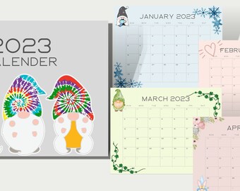 2023 Gnome Wall Calendar - Etsy
