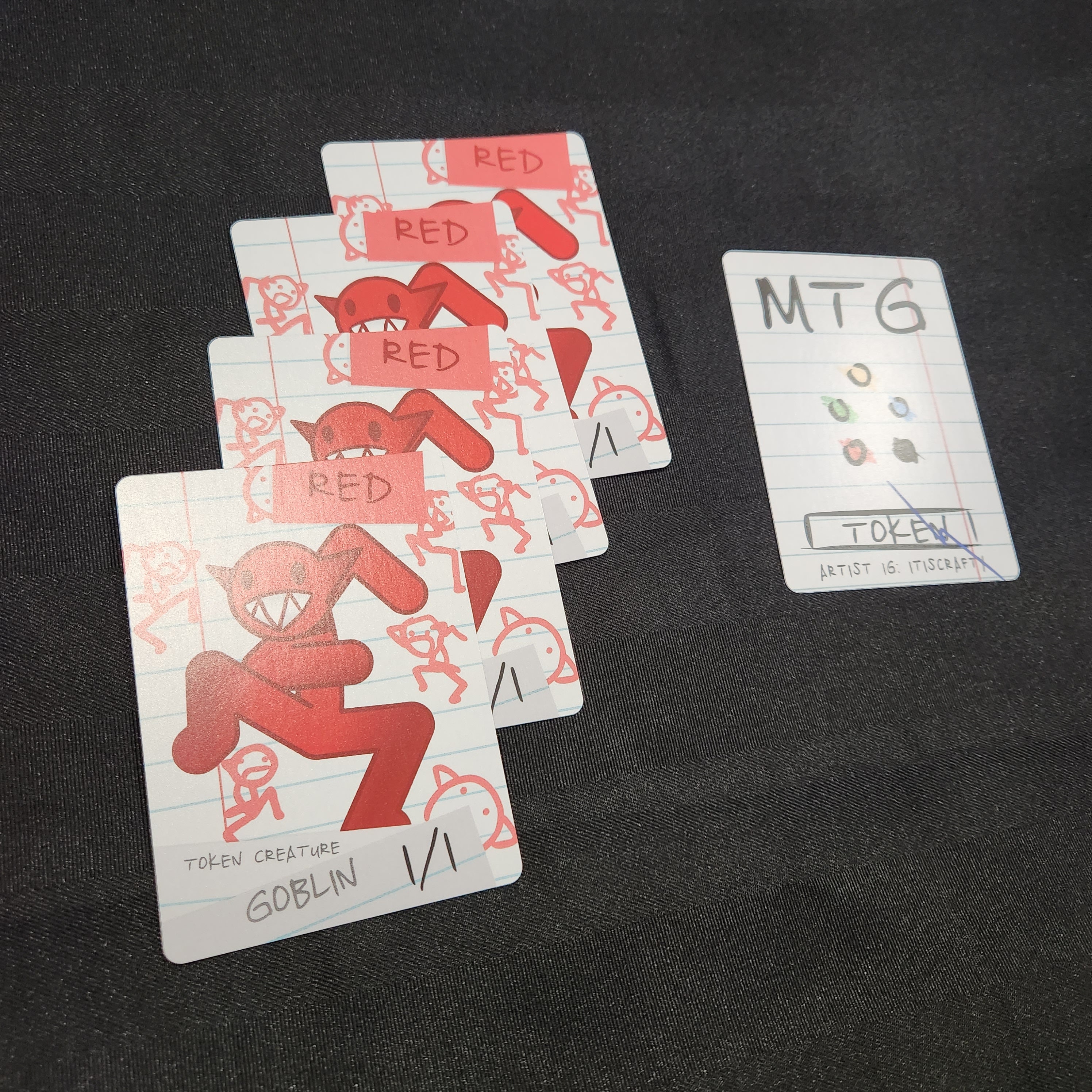 MTG Token Goblin DOODLE SERIES 4 Copies - Etsy
