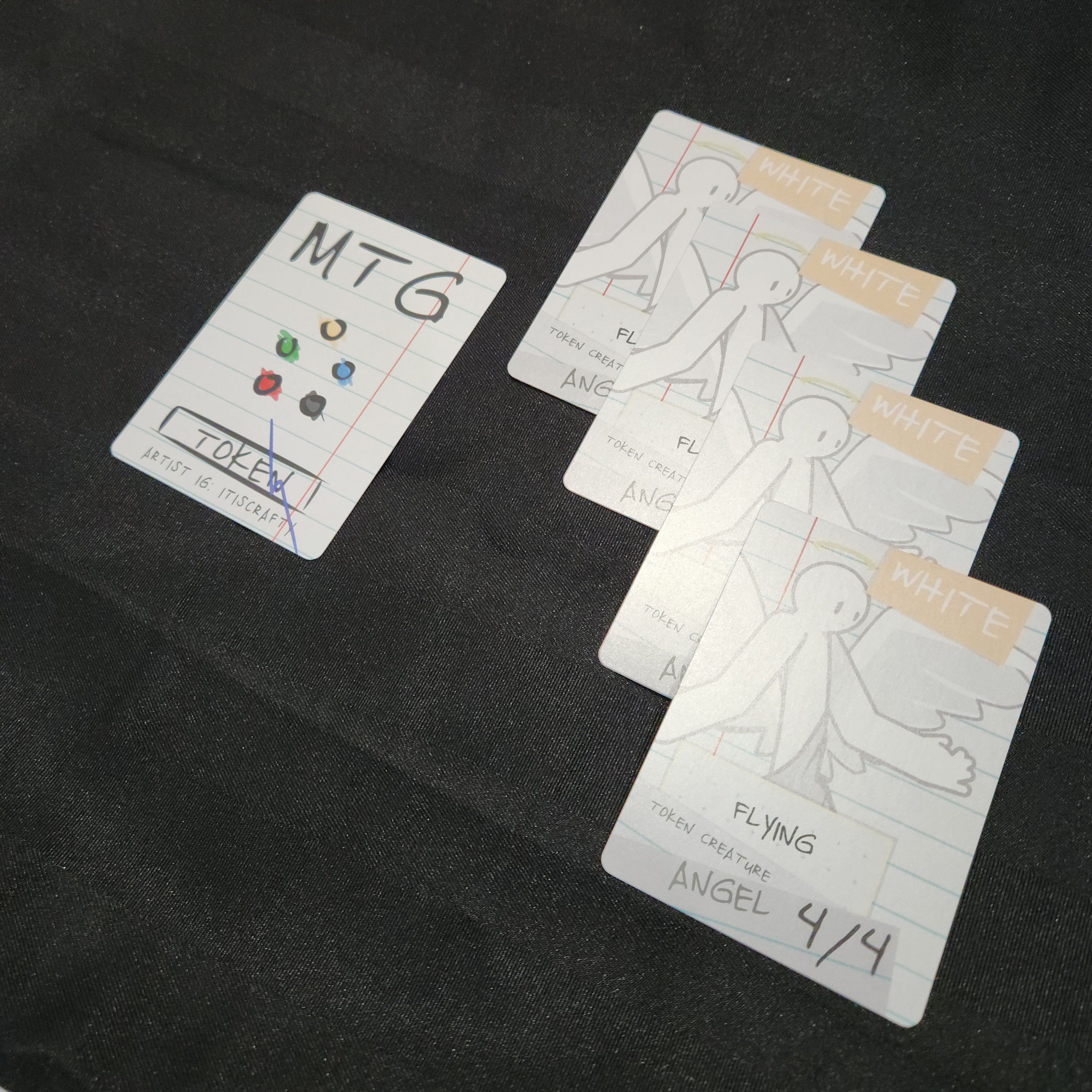 MTG Token Angel DOODLE SERIES 4 Copies - Etsy