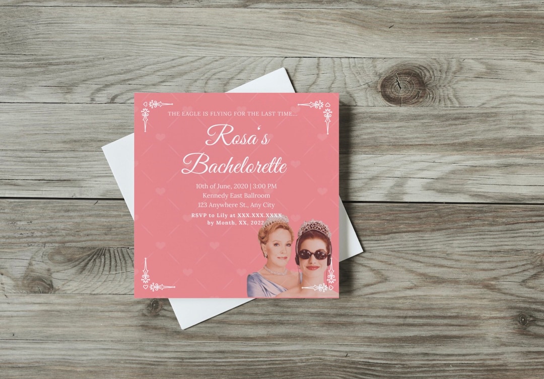 Princess Diaries Bachelorette Party Invite - Etsy