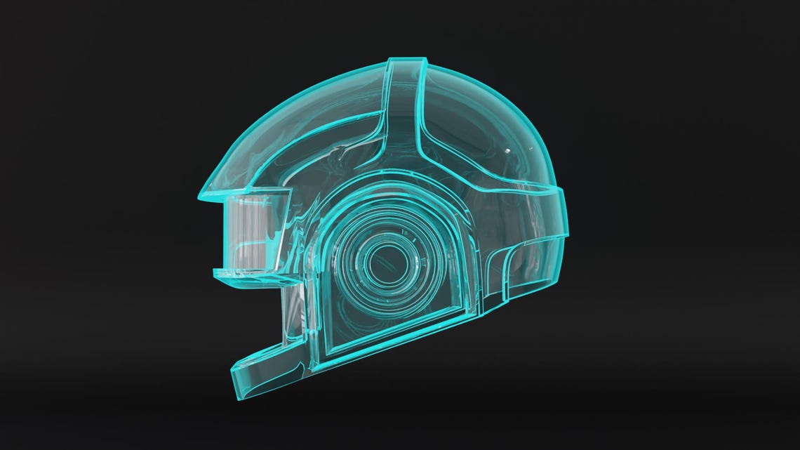 Daft Punk Infinity Repeating Inspired Helmet Cosplay STL File (digltal ...