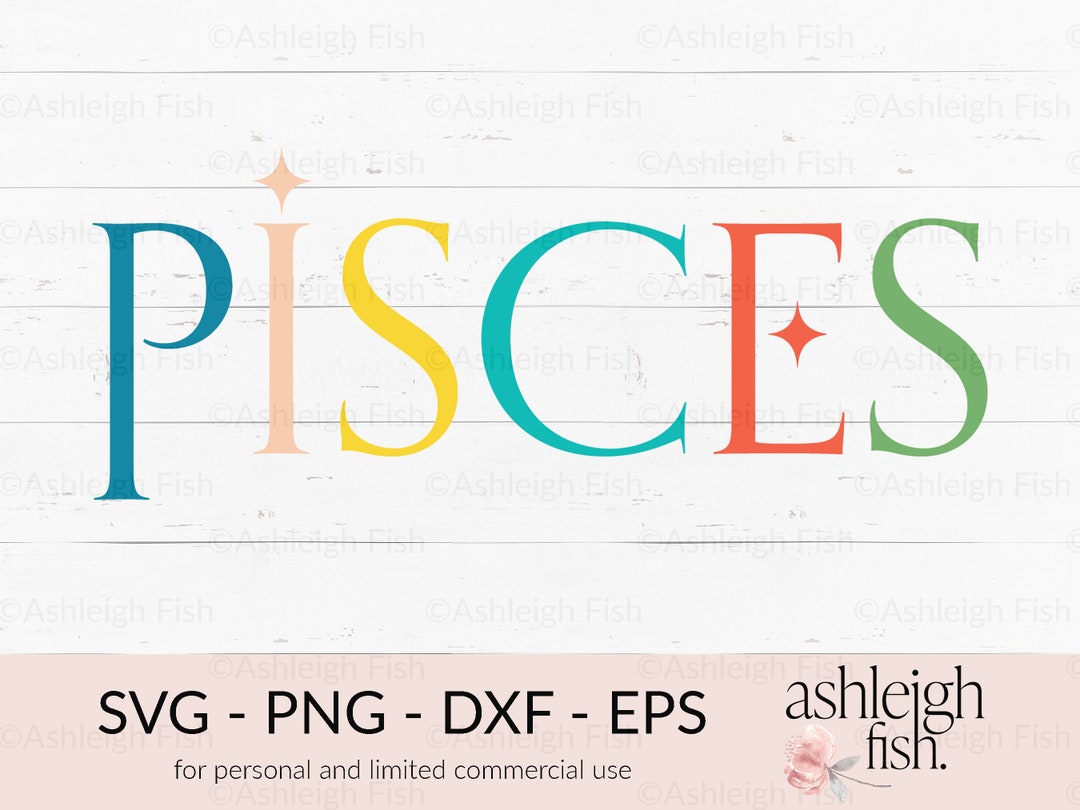 Pisces SVG Cut File Zodiac Svg Star Sign Svg File Pisces - Etsy UK