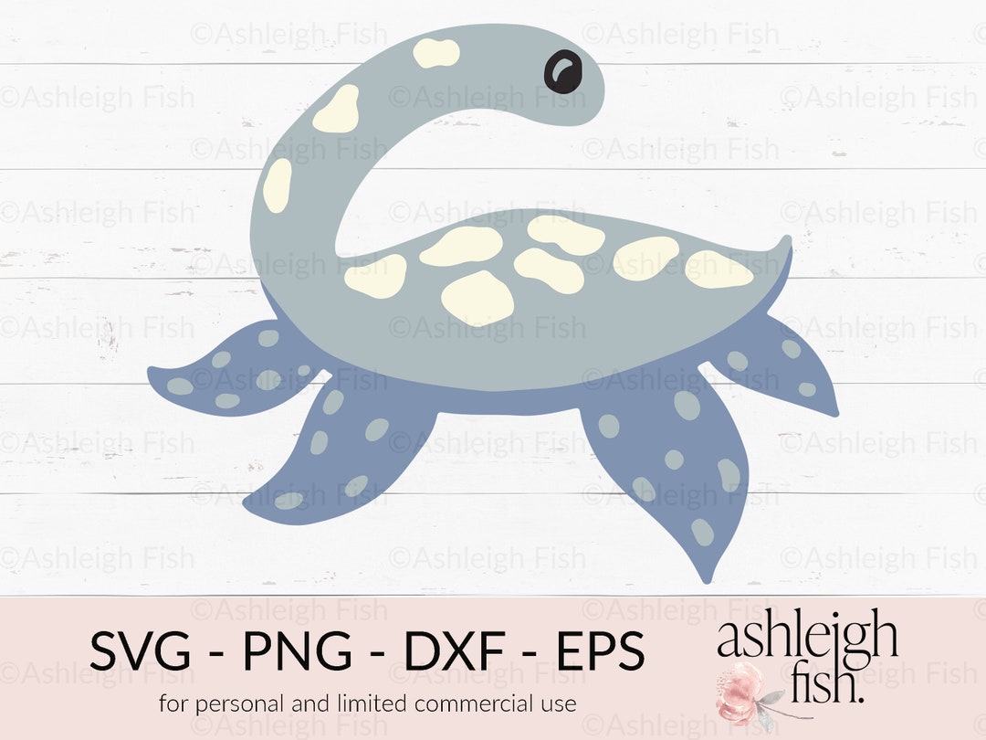 Dinosaur Svg Plesiosaurus Svg Dinosaur Clip Art Cute Dino - Etsy