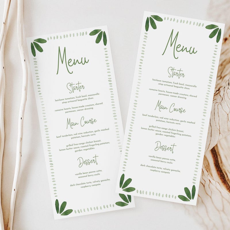 Art Deco Menu - Etsy