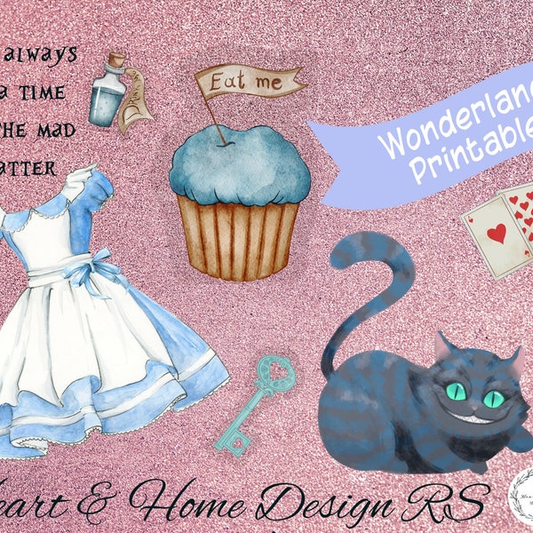 Alice in Wonderland Stickers - Etsy