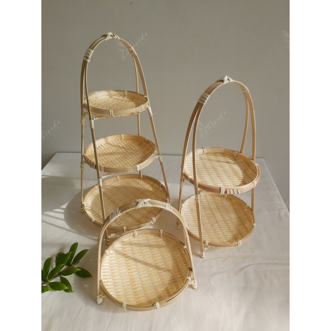 Multi-tiered Round Bamboo Shelf for Kitchen Use, Export Goods - Etsy