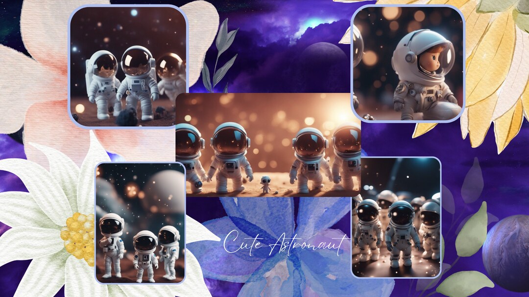 Cute Astronaut Pictures in Digital Form Get 23 Pictures in - Etsy
