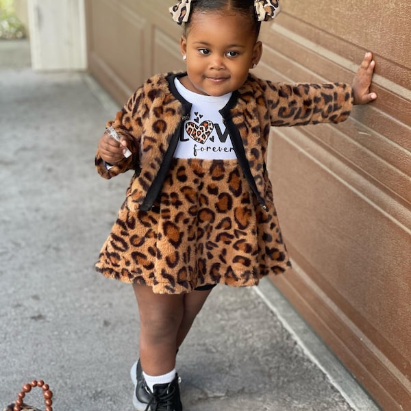 Girls Cheetah Dress - Etsy