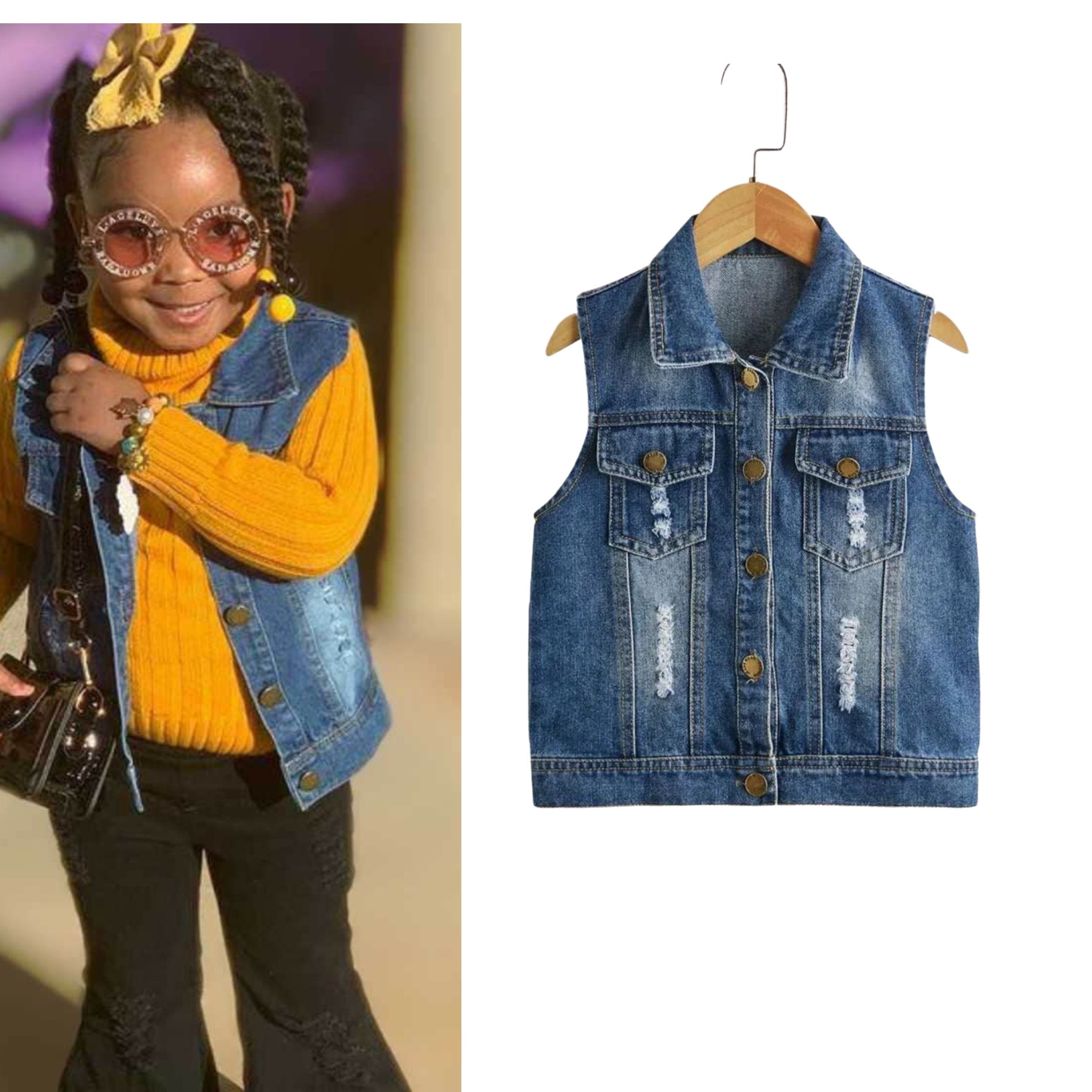 Girls Denim Vest