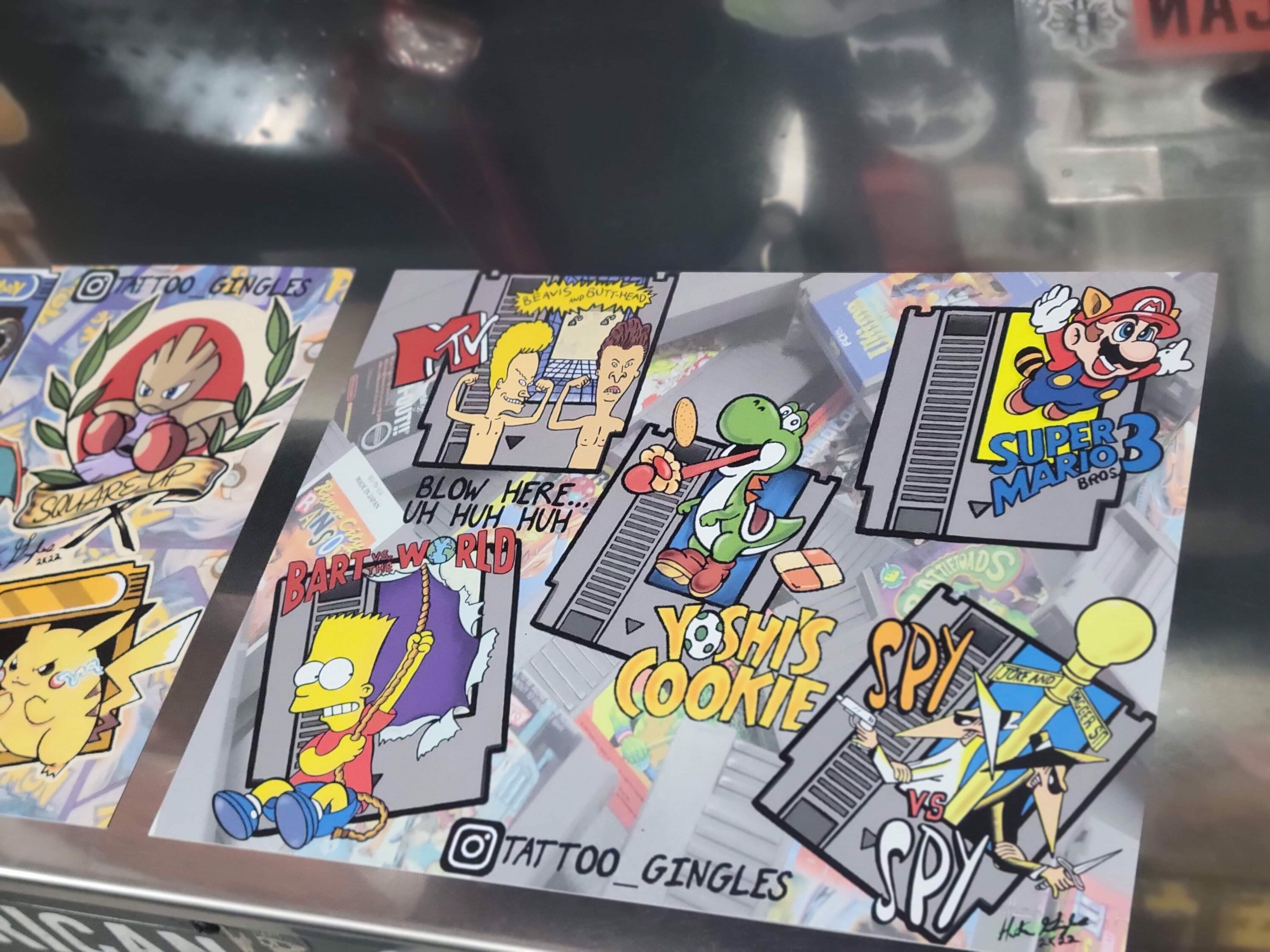 Nintendo Tattoo Flash Art - Etsy