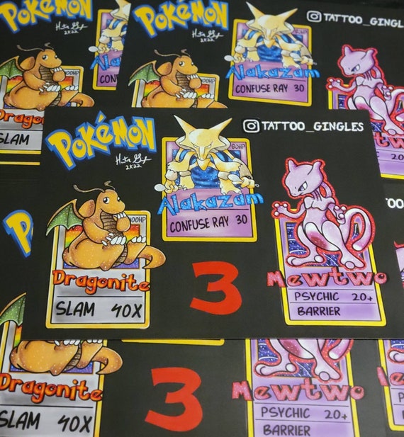 Pokemon Card Tattoo Flash Art 3 - Etsy