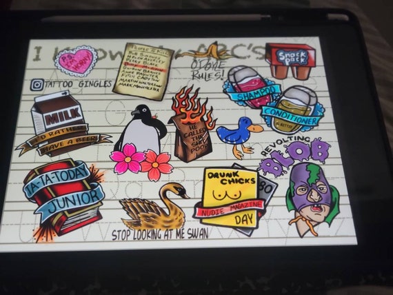 Billy Madison Tattoo Flash Print - Etsy