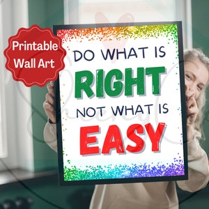 Motivational TEACHER CLASSROOM Back to School PRINTABLE Art Do What is ...