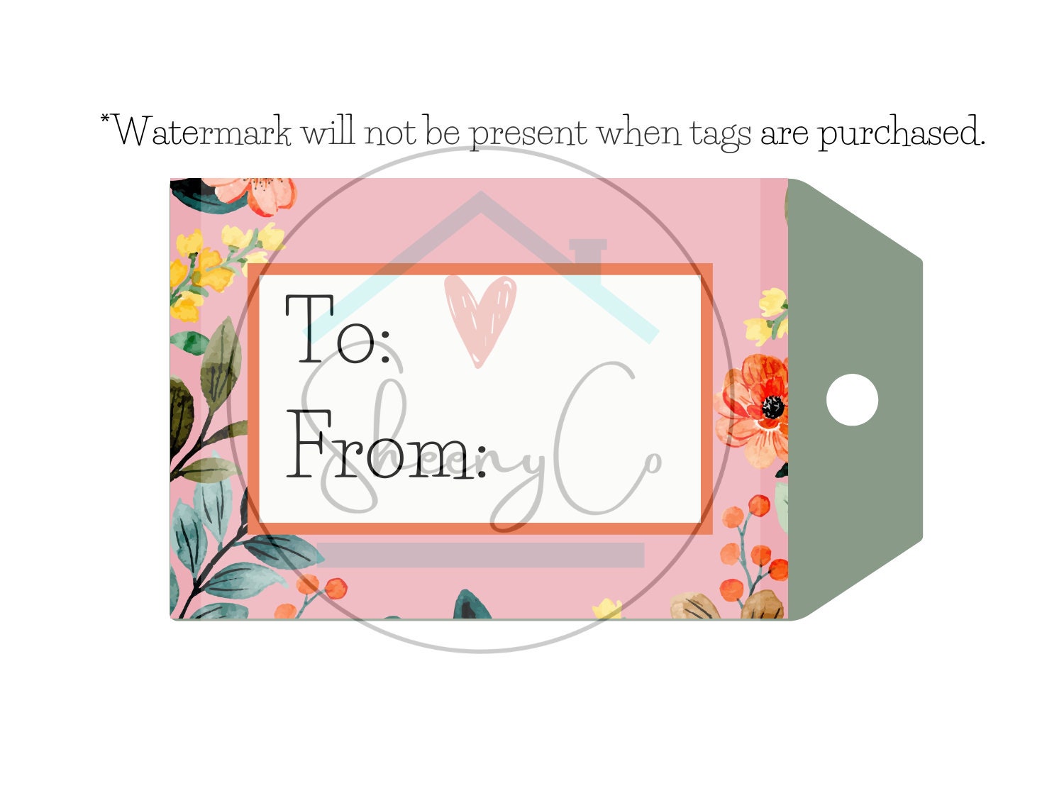 Country Flowers Gift Wrap Printable Gift Tags Instant Download Pretty ...