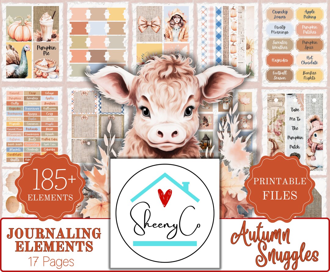 Journaling Elements Ephemera Autumn Snuggles Cozy Fall Scrapbooking ...