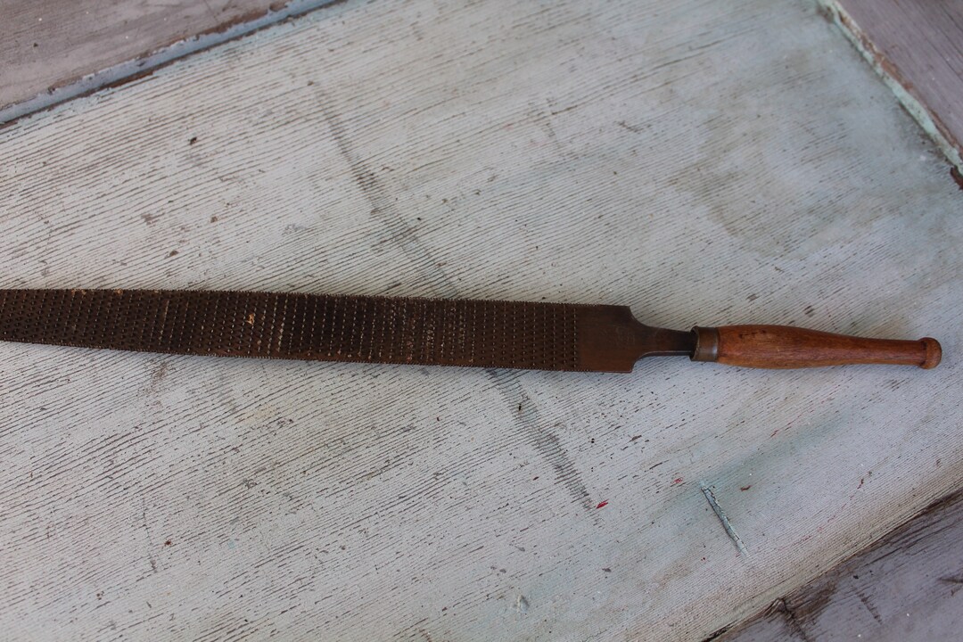 Vintage Eagle Cast Iron File With Wood Handle - Etsy