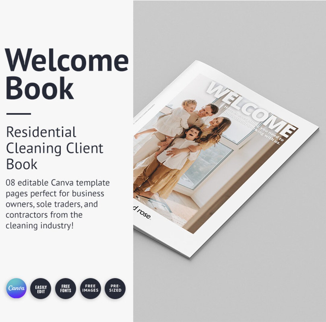 Residential Cleaning Business - Client Welcome Book - Etsy